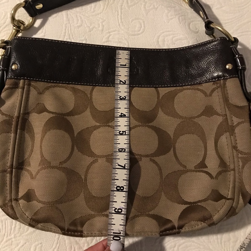 Coach Purse. Fabric And Real Leather Material. - Gem